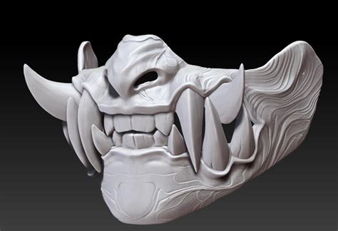 Oni Mask Stl File Etsy