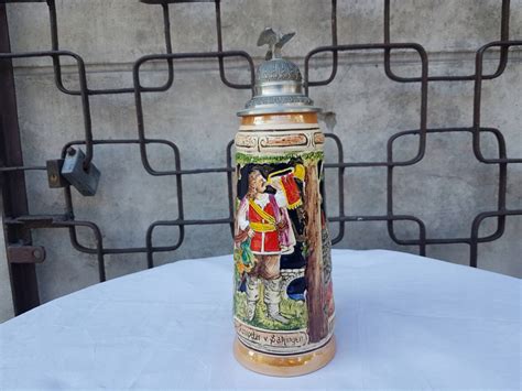 Stary Wielki Kufel Ręczna Robota Mikołów 14215111197 Oficjalne