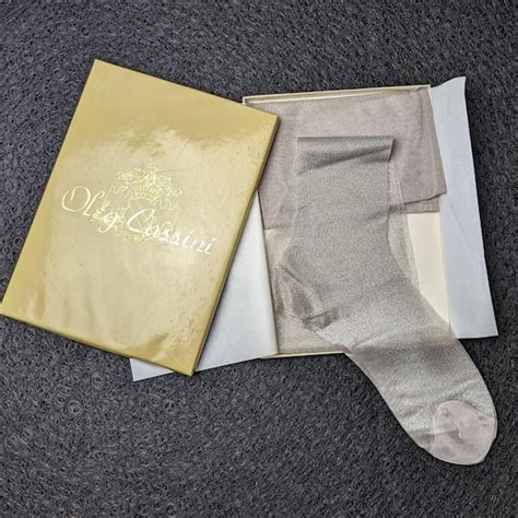 Vintage Stockings From The 1950s Silver Glitter Thigh Gem