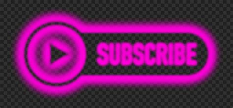 HD Youtube Purple Neon Subscribe Button Logo PNG Citypng