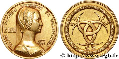 HENRI II Médaille Diane de Poitiers fme 793412 Médailles