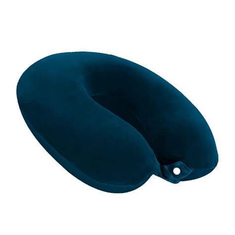 Smr Blue U Shape Memory Foam Travel Neck Pillow Shape Round Size