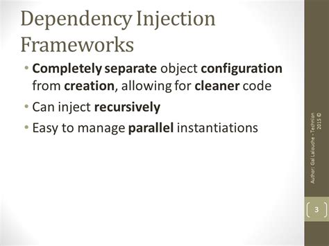 Dependency Injection Frameworks Technion Institute Of Technology
