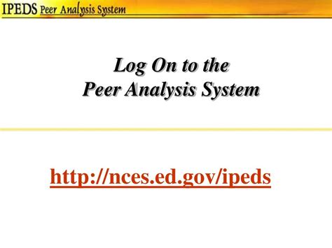 Ppt Ipeds Peer Analysis System Advanced Module Powerpoint