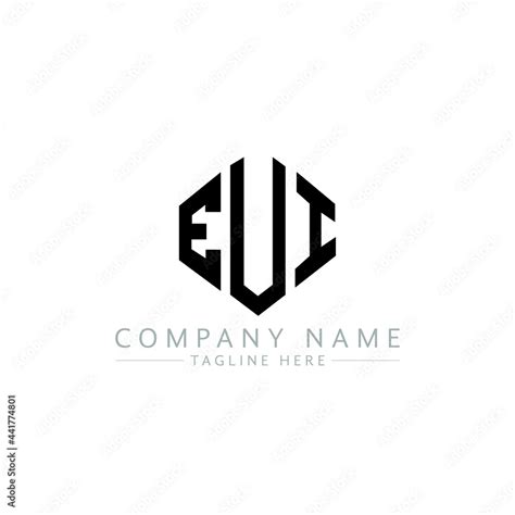 Eui Letter Logo Design With Polygon Shape Eui Polygon Logo Monogram