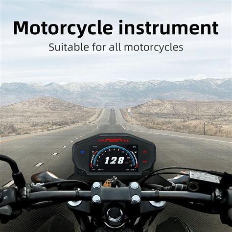 LCD Digital Speedometer For Motorcycle TFT Screen Motorcycle Odometer Gauge Tachometer Racext