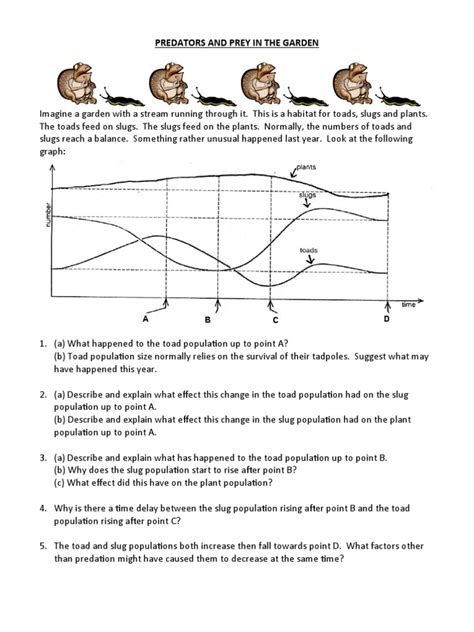Predator Prey Worksheet Pdf