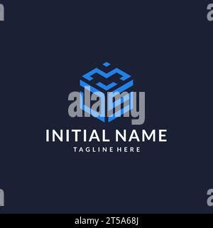 Js Initial Monogram Logo With Hexagonal Shape And Swoosh Design Ideas
