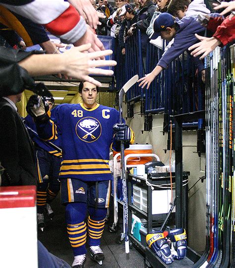 Buffalo Sabres Co Captain Daniel Briere Enters The Arena Before The