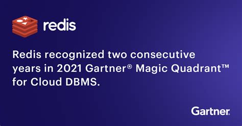 Redis Recognized In 2021 Gartner® Magic Quadrant™ For Cloud Database