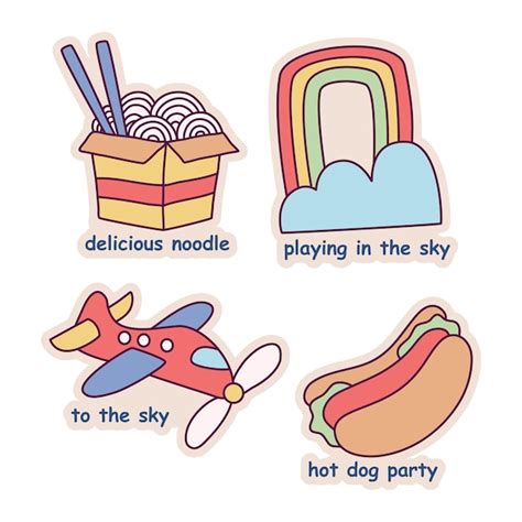 Premium Vector Set Of Cartoon Kawaii Sticker