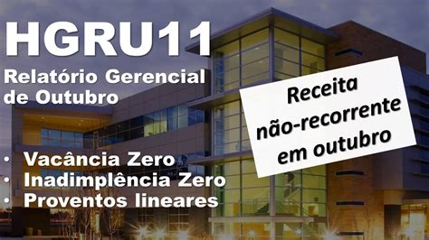 FII HGRU11 Relatório Gerencial de Outubro YouTube