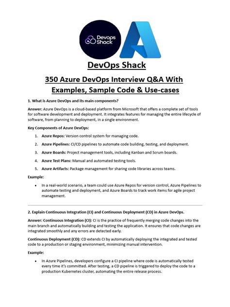 Azure Devops Interview Questions And Answers Pdf Version Control