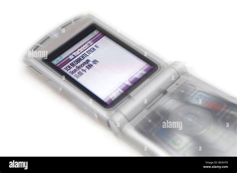 Cell Phone Display With A Text Message Symbolic Image For Stalking
