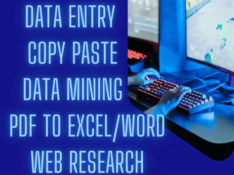 Data Entry In Excelword Copy Paste And Data Collectionmining Upwork