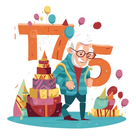 Feliz 75 Cumpleaños Clip Art