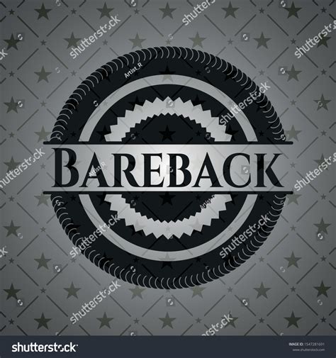 Bareback Dark Badge Vector Illustration Detailed Stock Vector Royalty