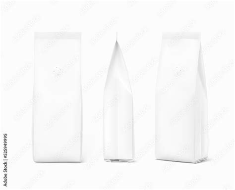 Coffee Packaging Bag Mockup With Degassing Valve One Way Air Valve