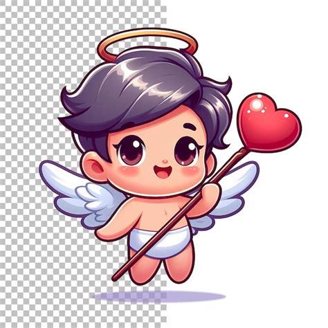 Premium Psd Happy Cupid Cartoon Vector Illustration