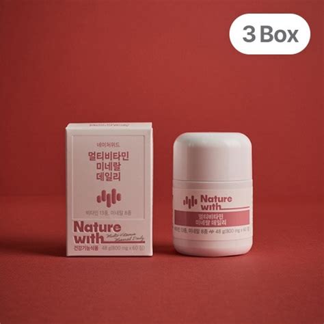 네이처위드 멀티비타민미네랄 데일리 60정 X 3박스 6개월분 경동제약 KDmoment
