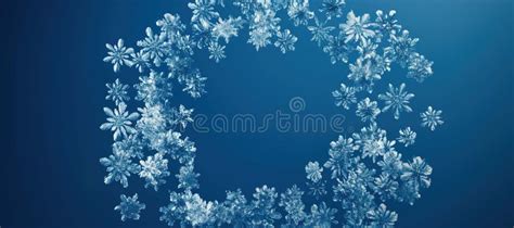 Snow Ice Flower Circle Background Frozen Stock Illustration Illustration Of White Fresh