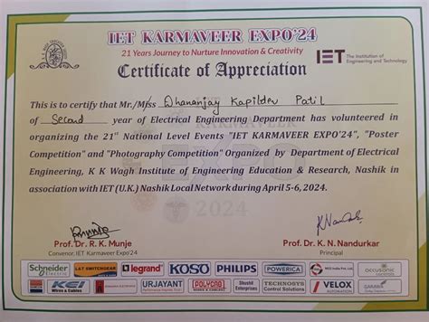 Dhananjay Patil On Linkedin Volunteerexperience Ietkarmaveerexpo Electricalengineering