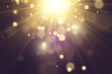 특수 렌즈 플래시 조명 효과 플래시가 광선과 탐조등을 깜박입니다 일러스트 하얗게 빛나는 빛 광선에서 아름 다운 별 빛입니다 태양은 역광입니다 밝고 아름다운 별 햇빛 Rays