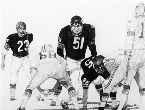 Chicago Bears Hall Of Famer Dick Butkus Surveys The Playing Field — Sports Legends Illustrated