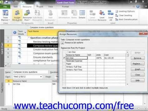 Learn To Assign Material Resources In Microsoft Project