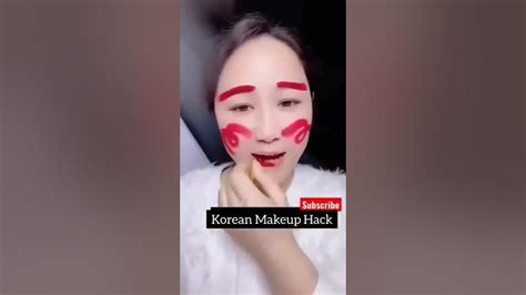 Korean Makeup Hack💄💄😱😱😱😱 Korean😁 Makeup👉😳 Waterproofmakeup ️ Shorts Youtubeshorts