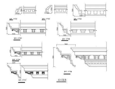 Classical Column Multiple Traditional Cad Blocks Details Dwg File