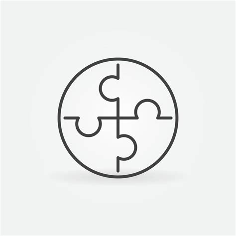 Puzzle Linear Vector Concept Circular Icon 13091863 Vector Art At Vecteezy