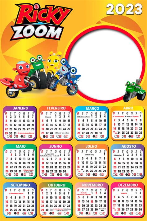 Calendário 2023 Rick Zoom Moldura PNG Monta Foto Imagem Legal