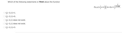 Solved Which Of The Following Statements Is TRUE About The Chegg