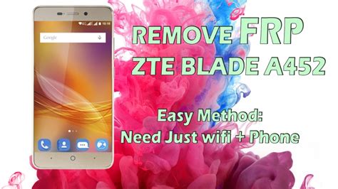 Remove FRP ZTE Blade A452 Bypass Google Account EASY FlashUnlockTV