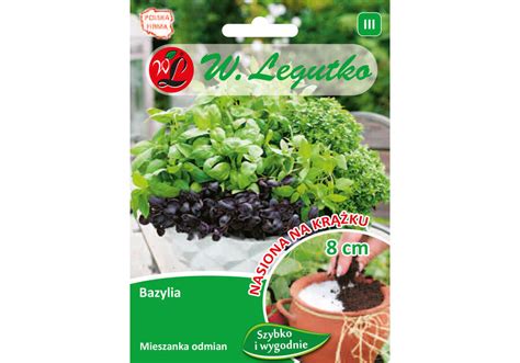 Bazylia mieszanka odmian nasiona na krążku 3 szt W LEGUTKO LEGUTKO