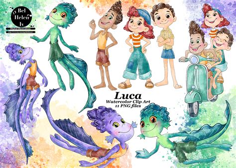 125 Luca Clipart Png Bundle Luca Printable Luca Png Luca Font