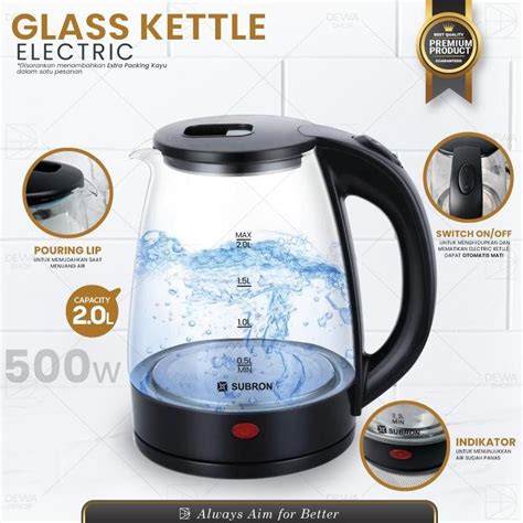 Jual Teko Termos Kaca Elektrik W Listrik Kaca Tahan Panas Pemasak Pemanas Air Teh Kopi Susu