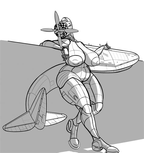 Rule 34 1girls Aeromorph Aircraft Anthro Black And White Chubby