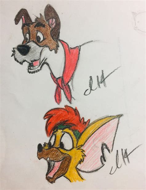 Dodger And Tito From Oliver And Company By Articwolfstorm On Deviantart