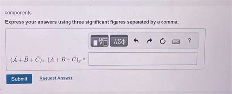 Solved Three Vectors Are Shown In The Figure Their