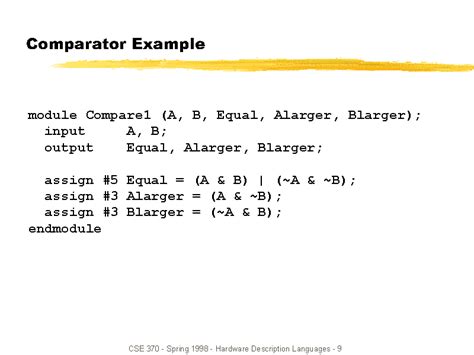 Comparator Example