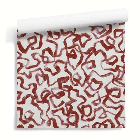 Czerwona Tapeta W Malowaną Abstrakcję Abstractedness