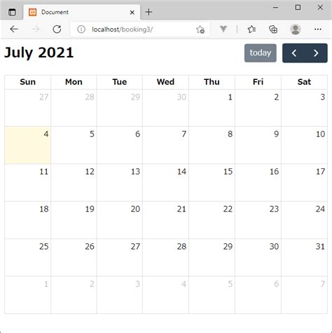 メモ fullcalendar 1：とりあえず使ってみる