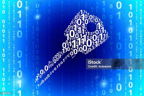 Household Key Binary Code Blue Vector Pattern Background Stock