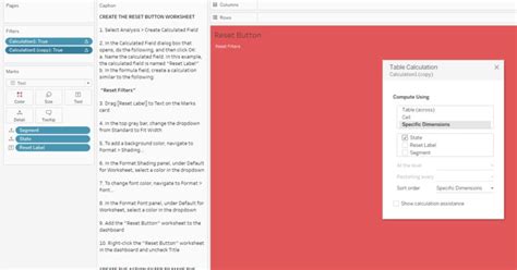 How To Make A Button To Clearcompletely Empty Filters In Dashboard