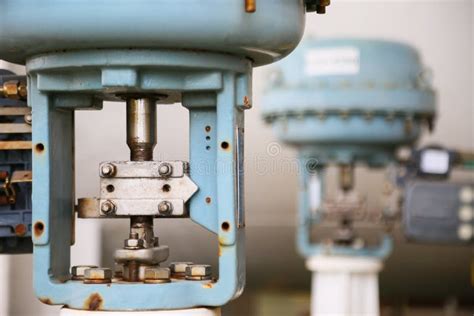 Pressure Control Valve In Oil And Gas Process And Controlled By Program Logic Control Plc