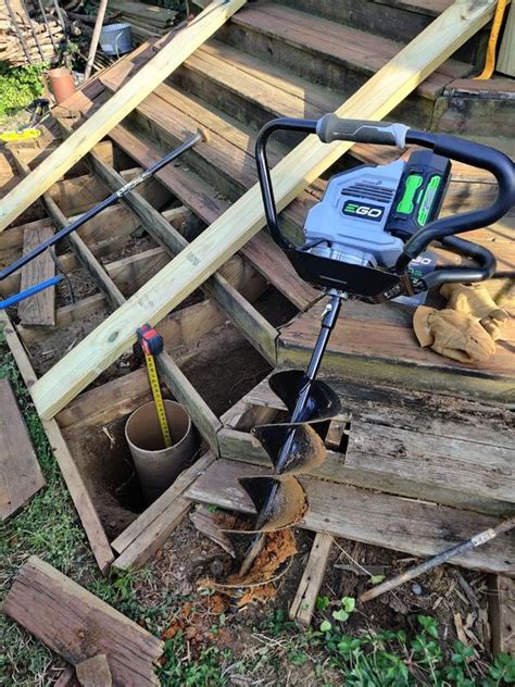 Ego 1 Man Power Earth Auger Powerhead With 8 In Bit S Included Battery And Charger Included