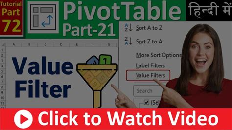 Value Filter In Pivot Table Mr Coding