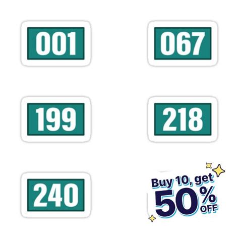 Squid Games Numbers Sticker By Necronder Squid Games Squid Number